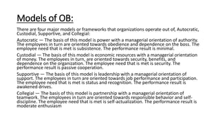 Concept of Organizational Behaviour | PPTX