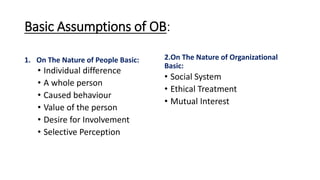 Concept of Organizational Behaviour | PPTX