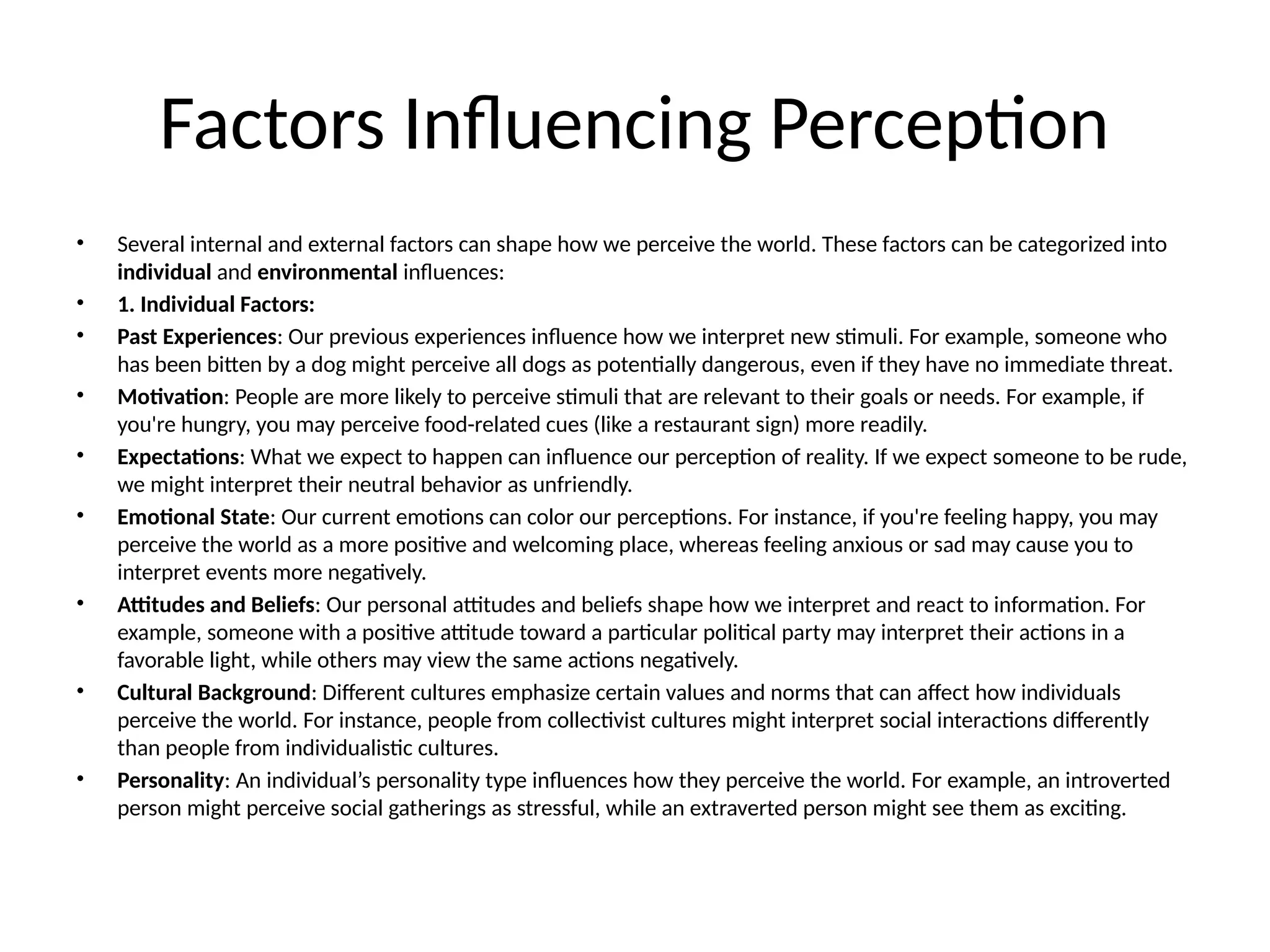 Organizational Behaviour - Perception Perspective | PPTX