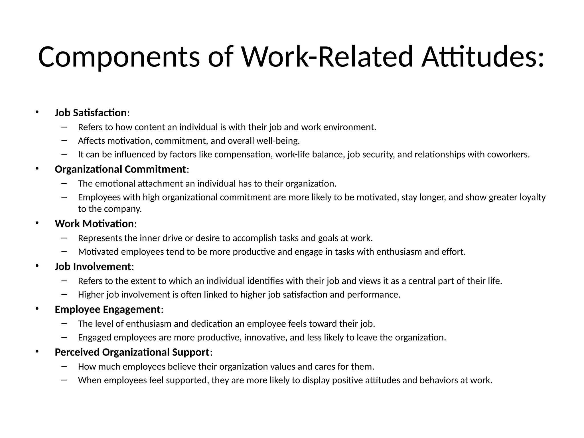 Organizational Behaviour - Attitude Perspective | PPTX