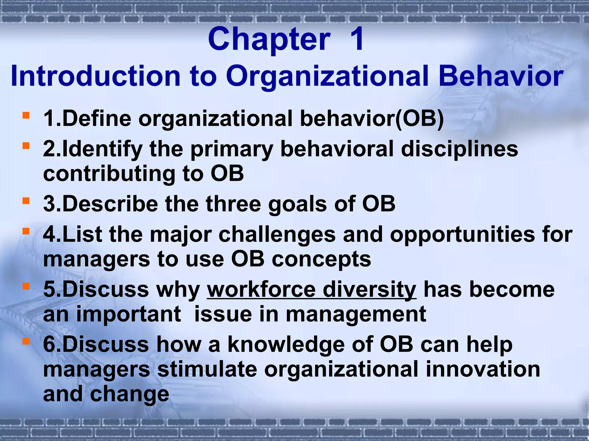 Organizational behaviour and development | PPT