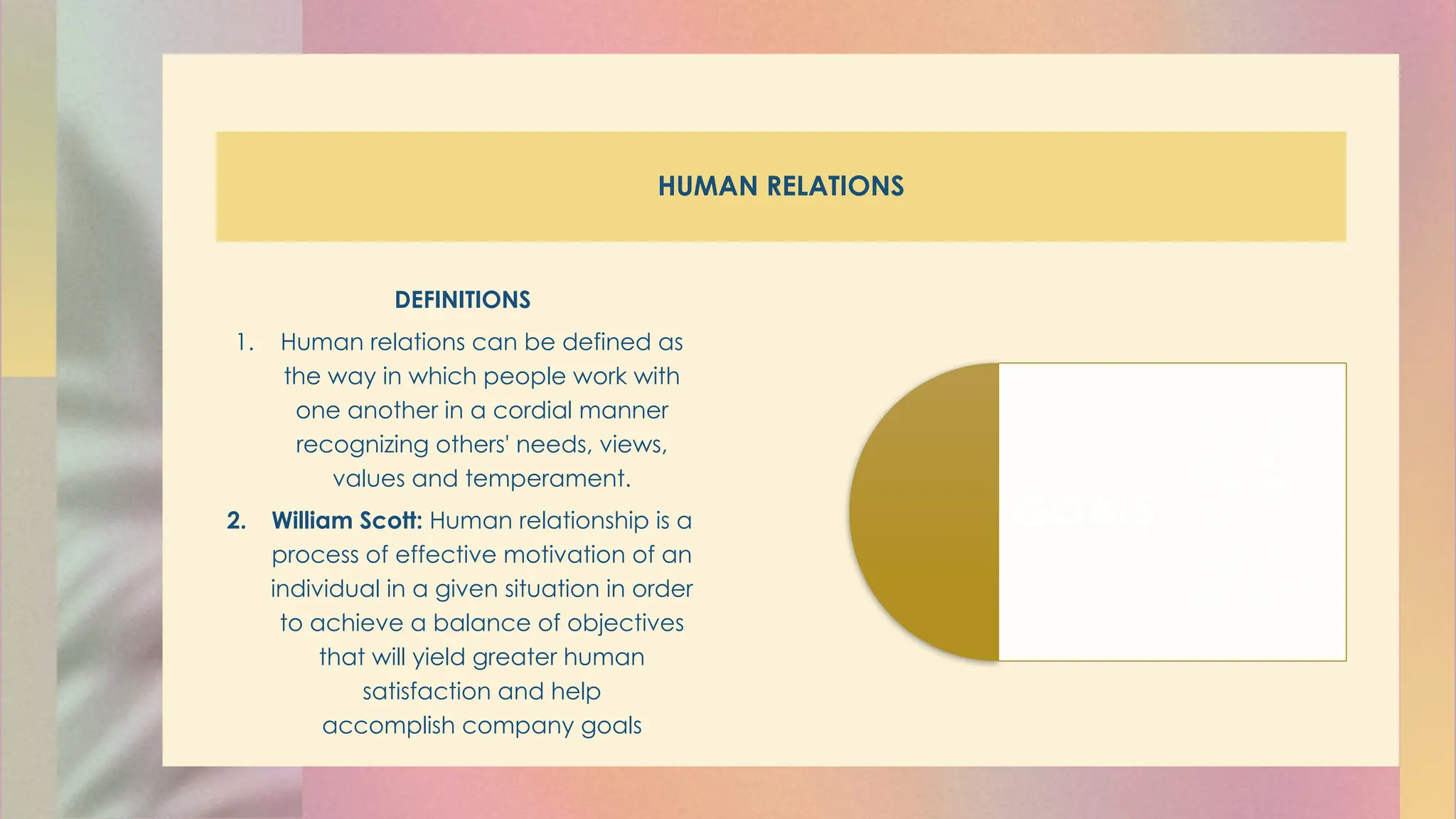 ORGANIZATIONAL BEHAVIOUR AND HUMAN RELATIONS. | PPTX