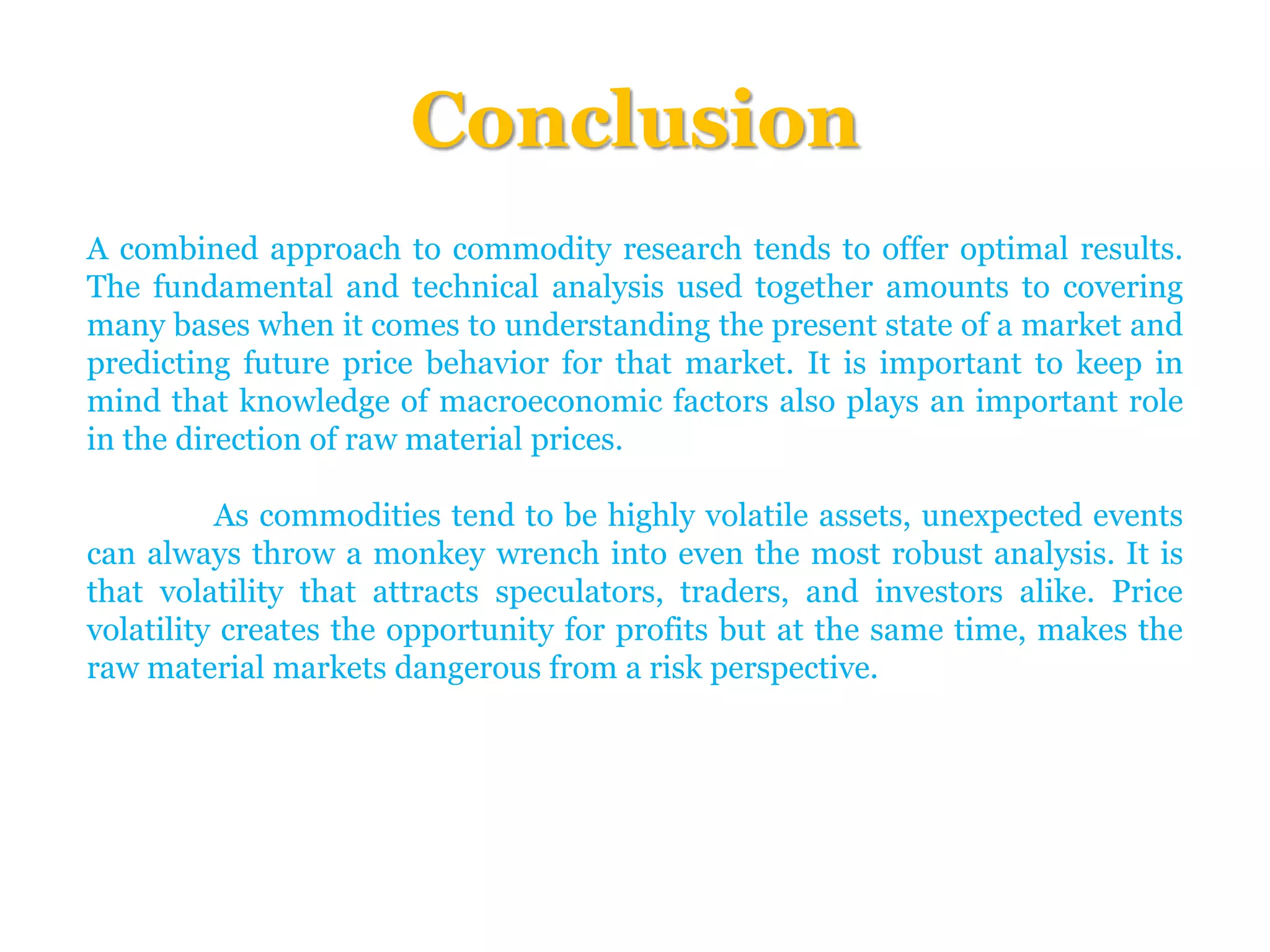Commodity market power point presentation | PPTX