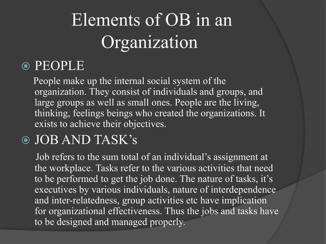 Organizational behavior its nature and importance | PPTX