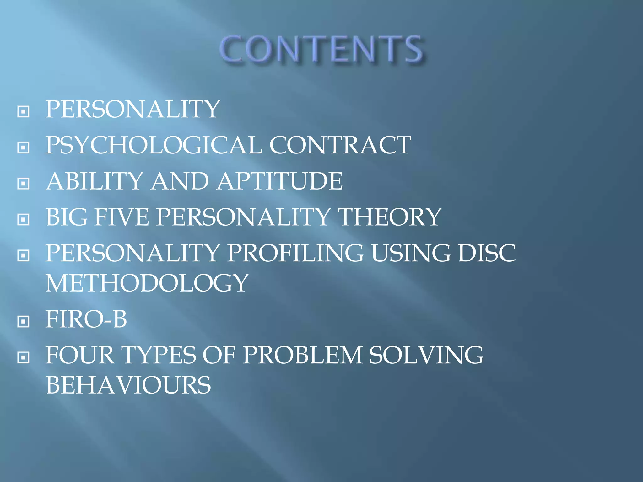 Organizational behaviour personality | PPTX