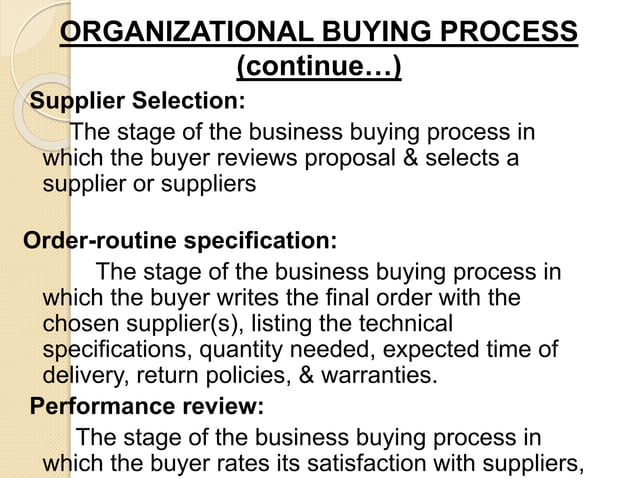 important Organizational buying behavior | PPTX | Business ...