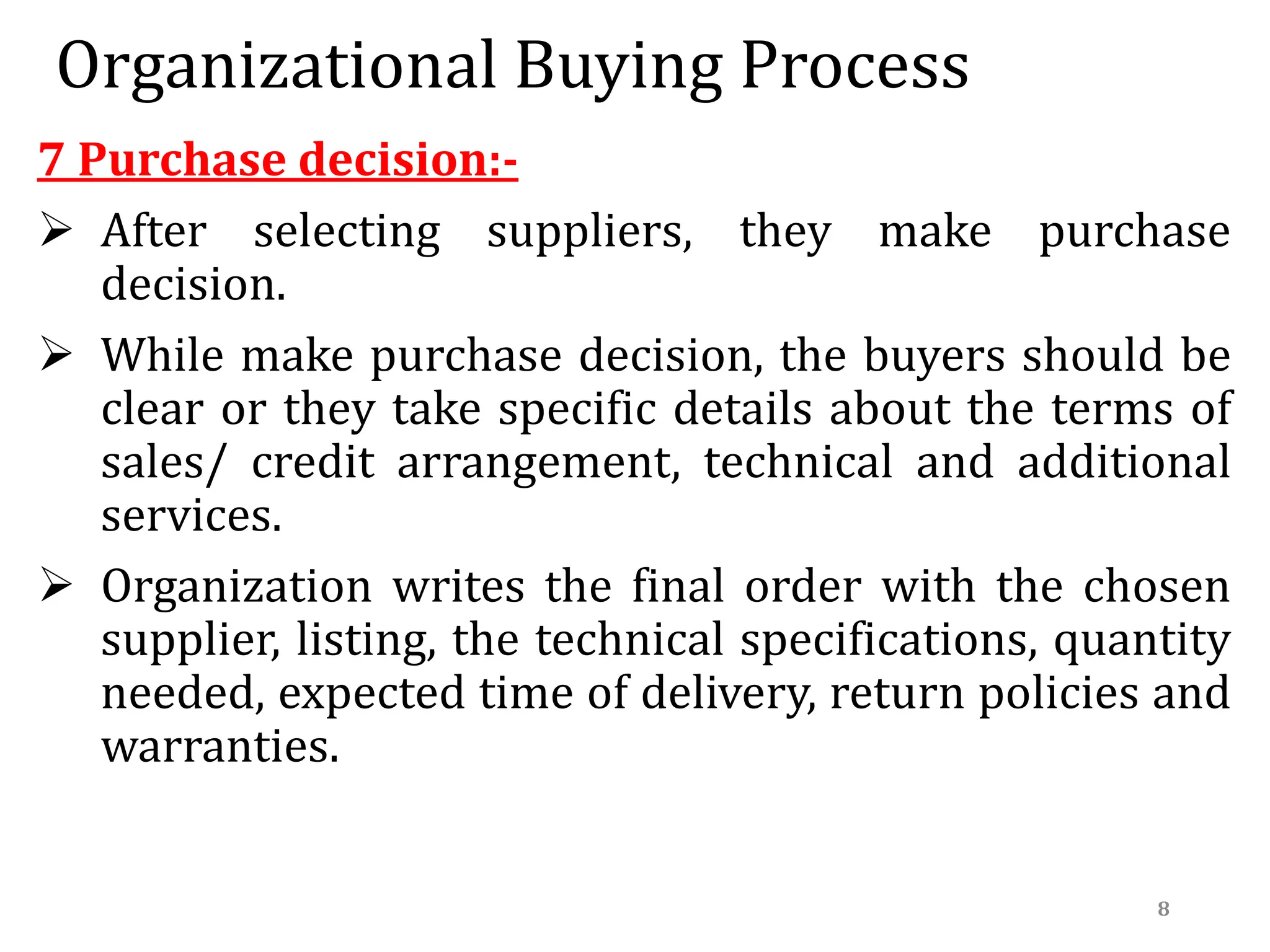 Organizational buying process | PPTX Organizational buying process | PPTX