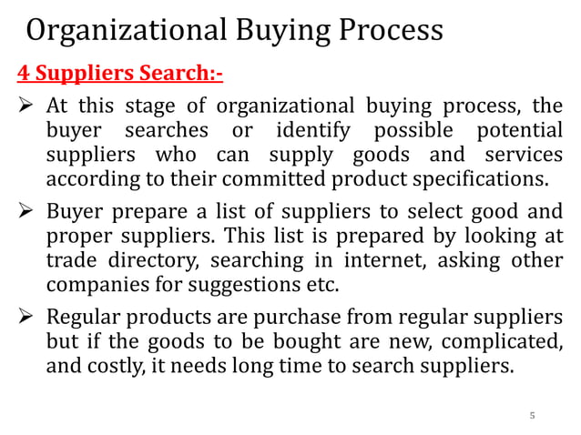 Organizational buying process | PPTX