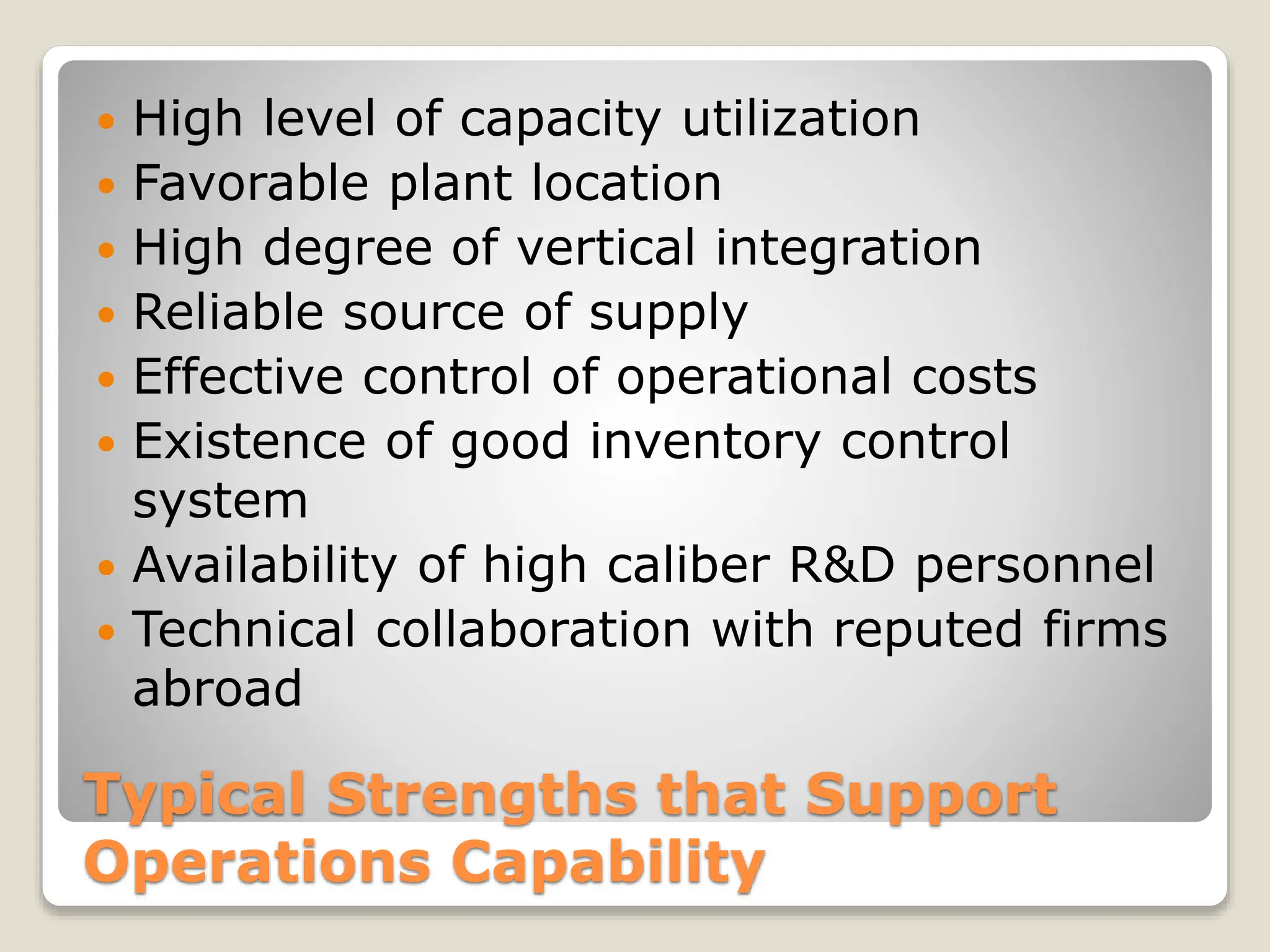 Organizational Capability Factors in MBA | PPT