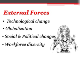 Organizational change and forces of change and resistance to change | PPT