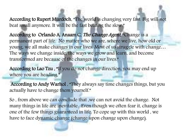 Organizational change making things different in organization | PPT