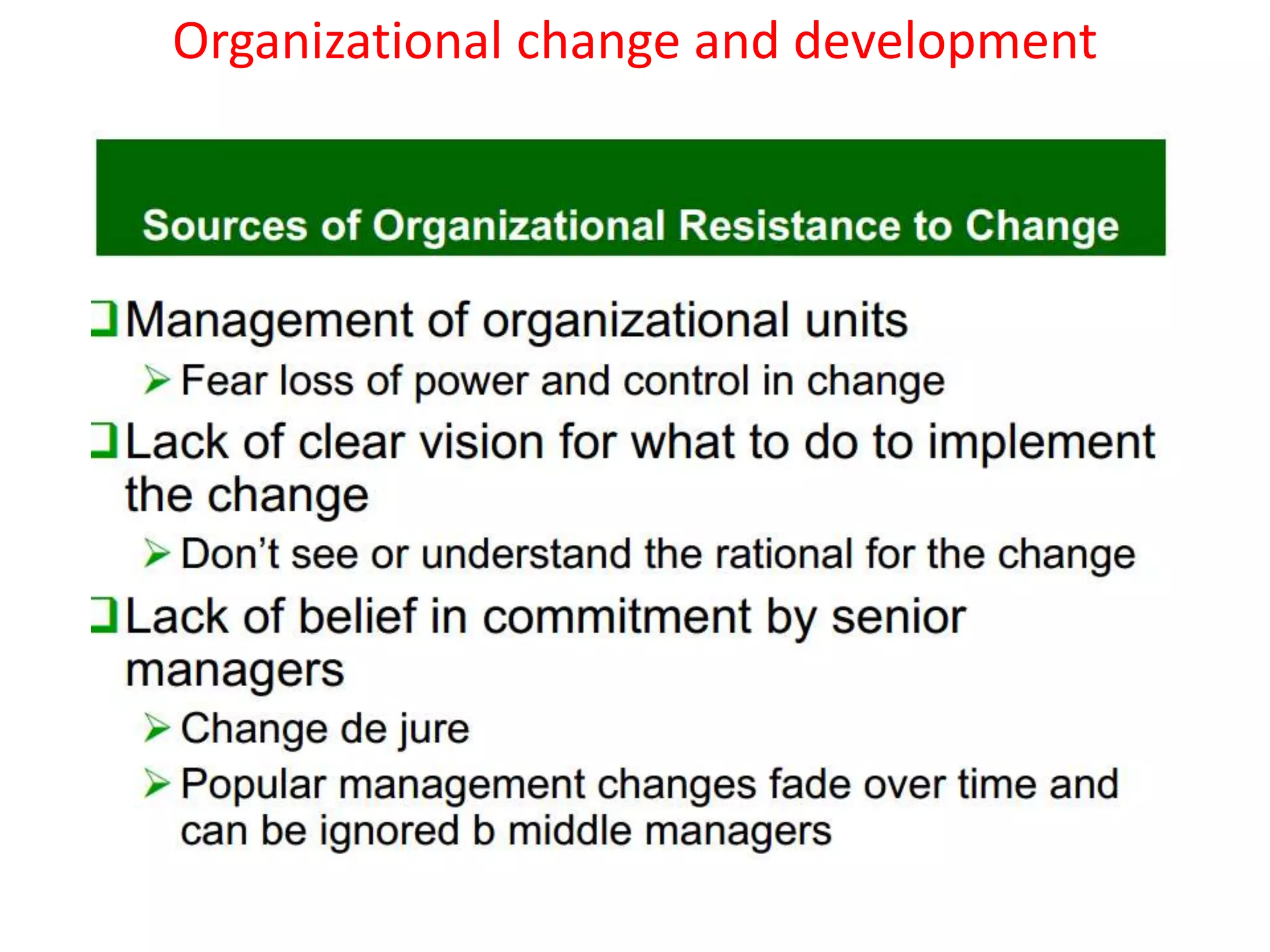 Organizational change and development | PPTX