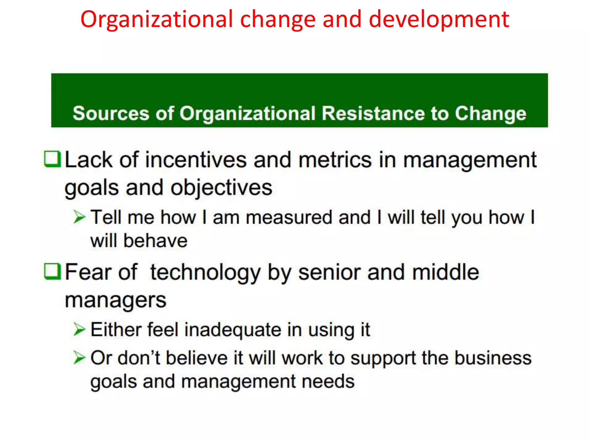 Organizational change and development | PPTX