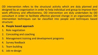 Organizational change and development | PPTX