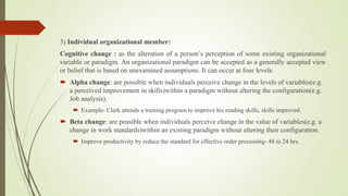 Organizational change and development | PPTX