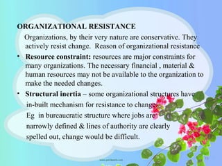 Organizational change & development | PPT