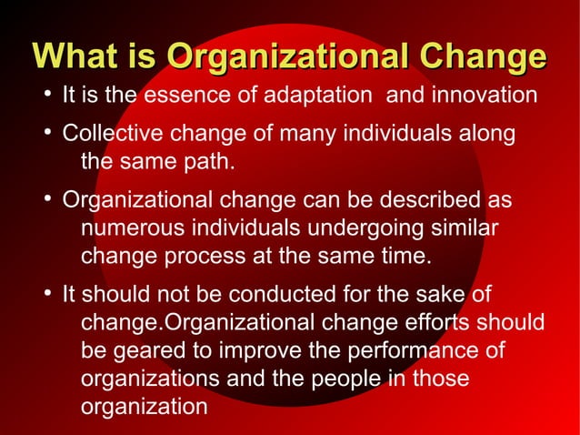 Organizational change | PPT