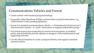 Organizational Change Management and Communications | PDF