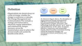 Organizational Change Management and Communications | PDF