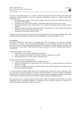 Organizational changes and management challenges induced by new operational security ...