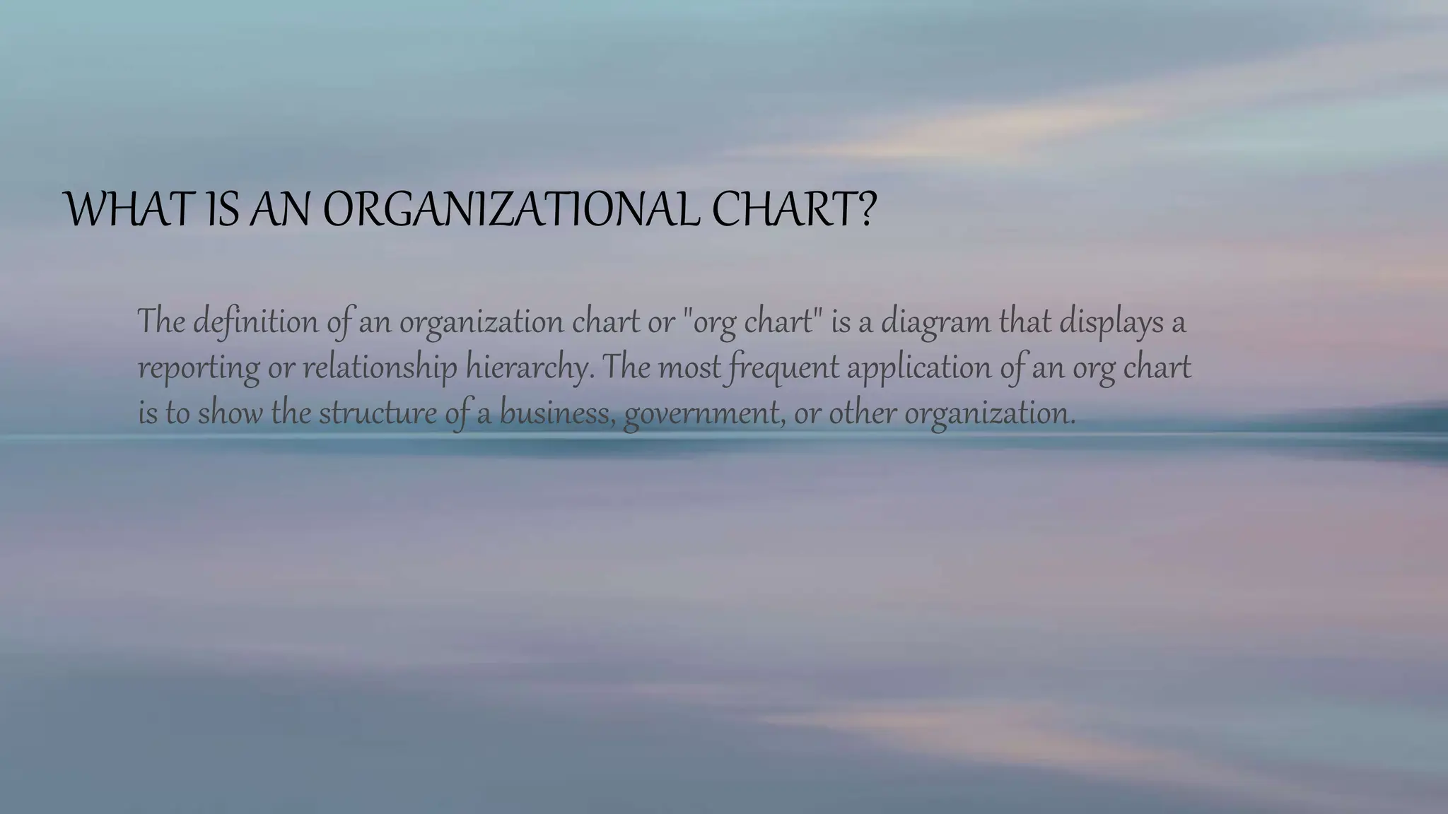 ORGANIZATIONALCHART of a business company | PPTX
