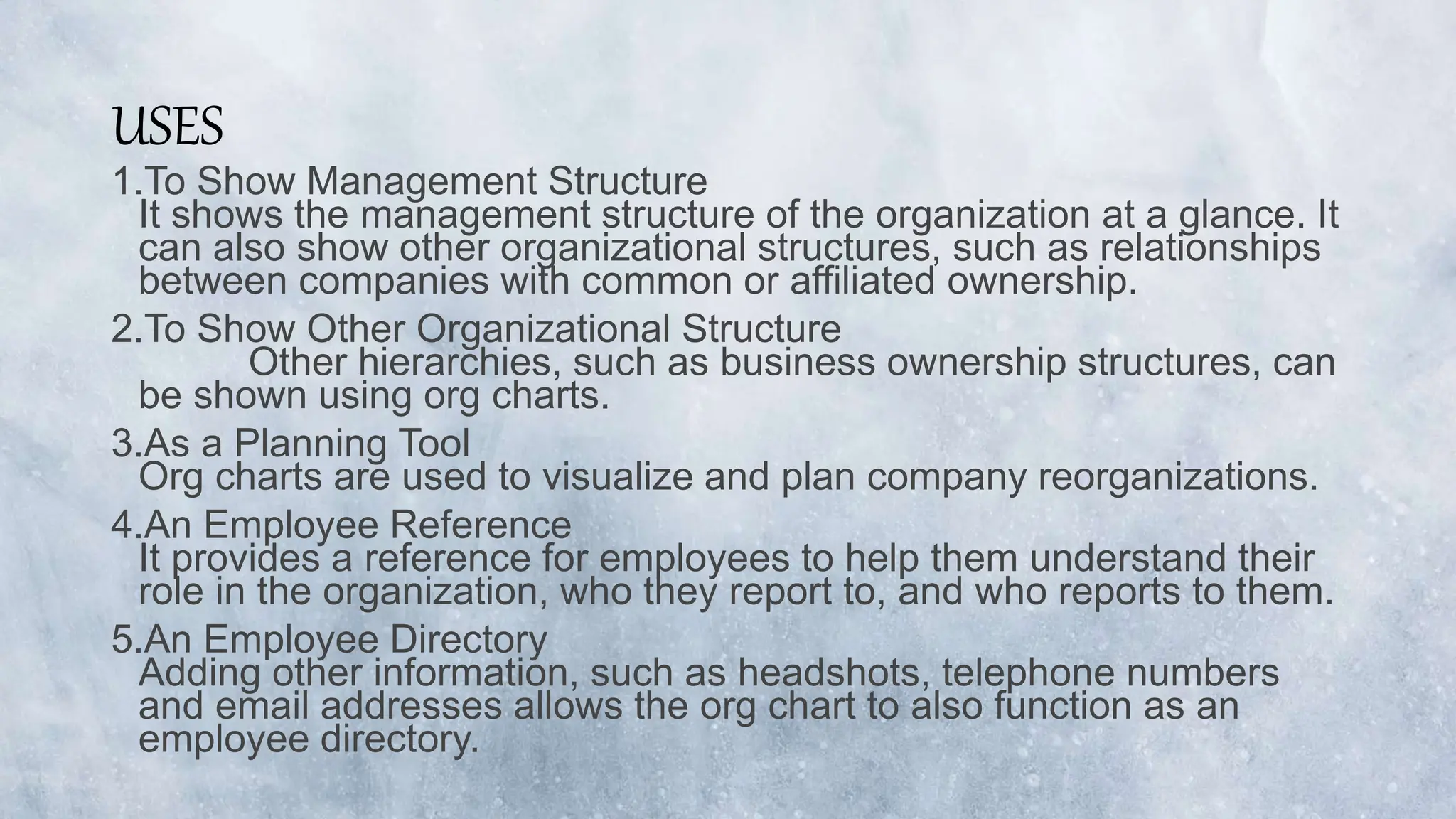 ORGANIZATIONALCHART of a business company | PPTX