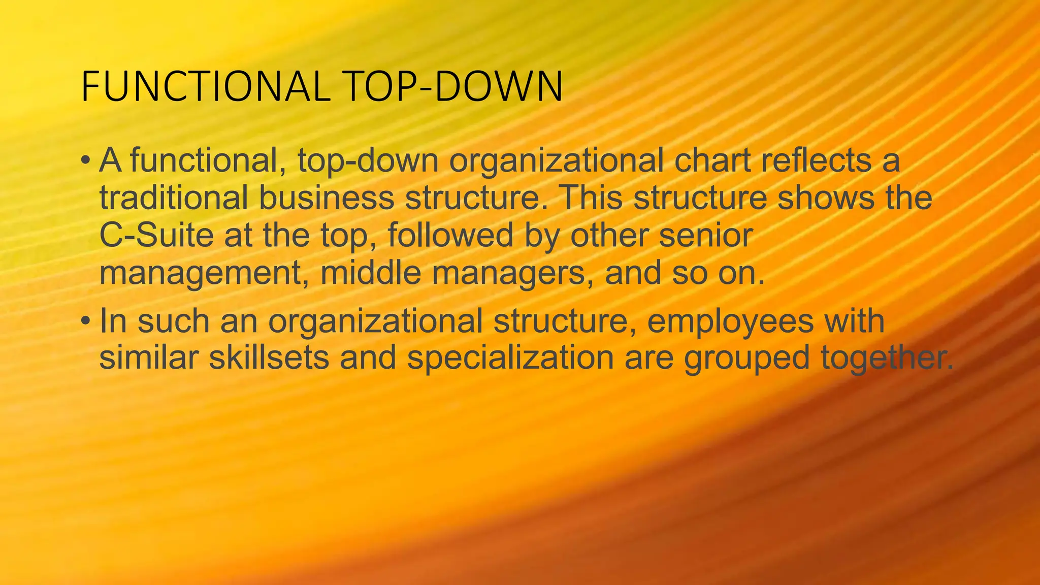 ORGANIZATIONALCHART of a business company | PPTX