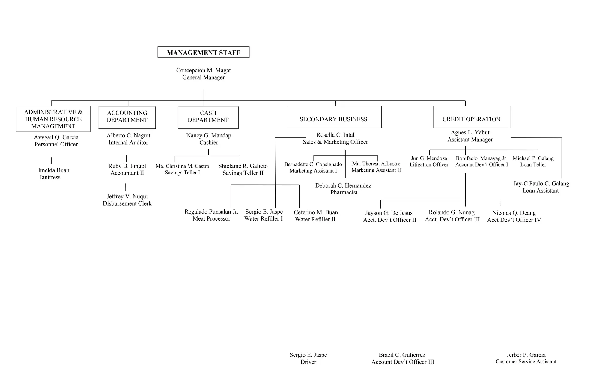 AMMMPC Organizational chart staff | DOC