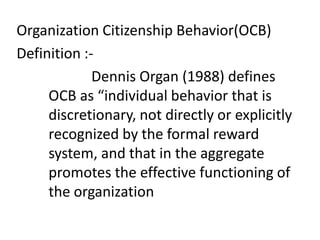 Organizational citizanship behaviour | PPTX