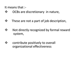 Organizational citizanship behaviour | PPTX