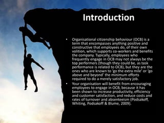Organizational Citizenship Behavior (ocb) | PDF
