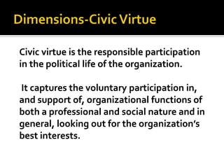 Organizational citizenship behavior (ocb) | PPTX | Business ...