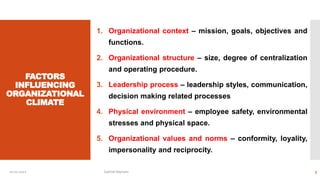 Organizational climate | PDF