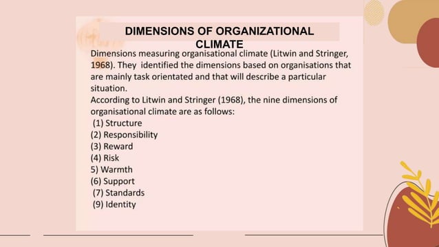 ORGANIZATIONAL CLIMATE-ORGANIZATION AND MANAGEMEMENT.pptx | Free Download