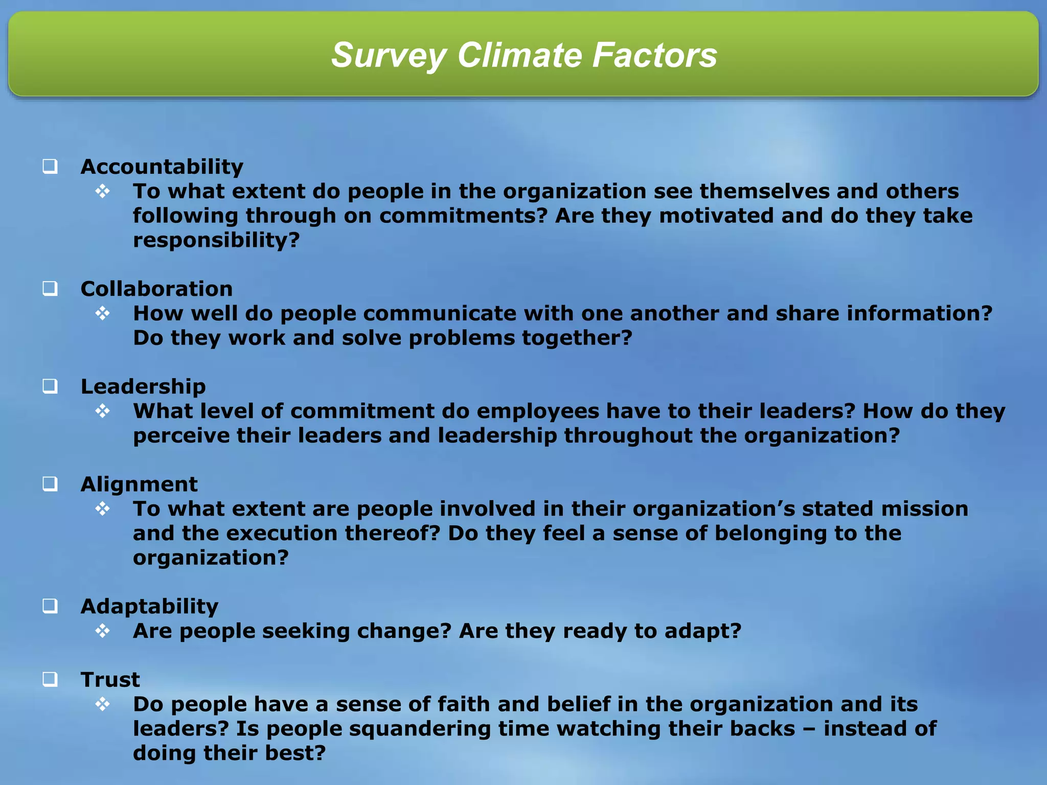 Organizational Climate Survey | PPSX
