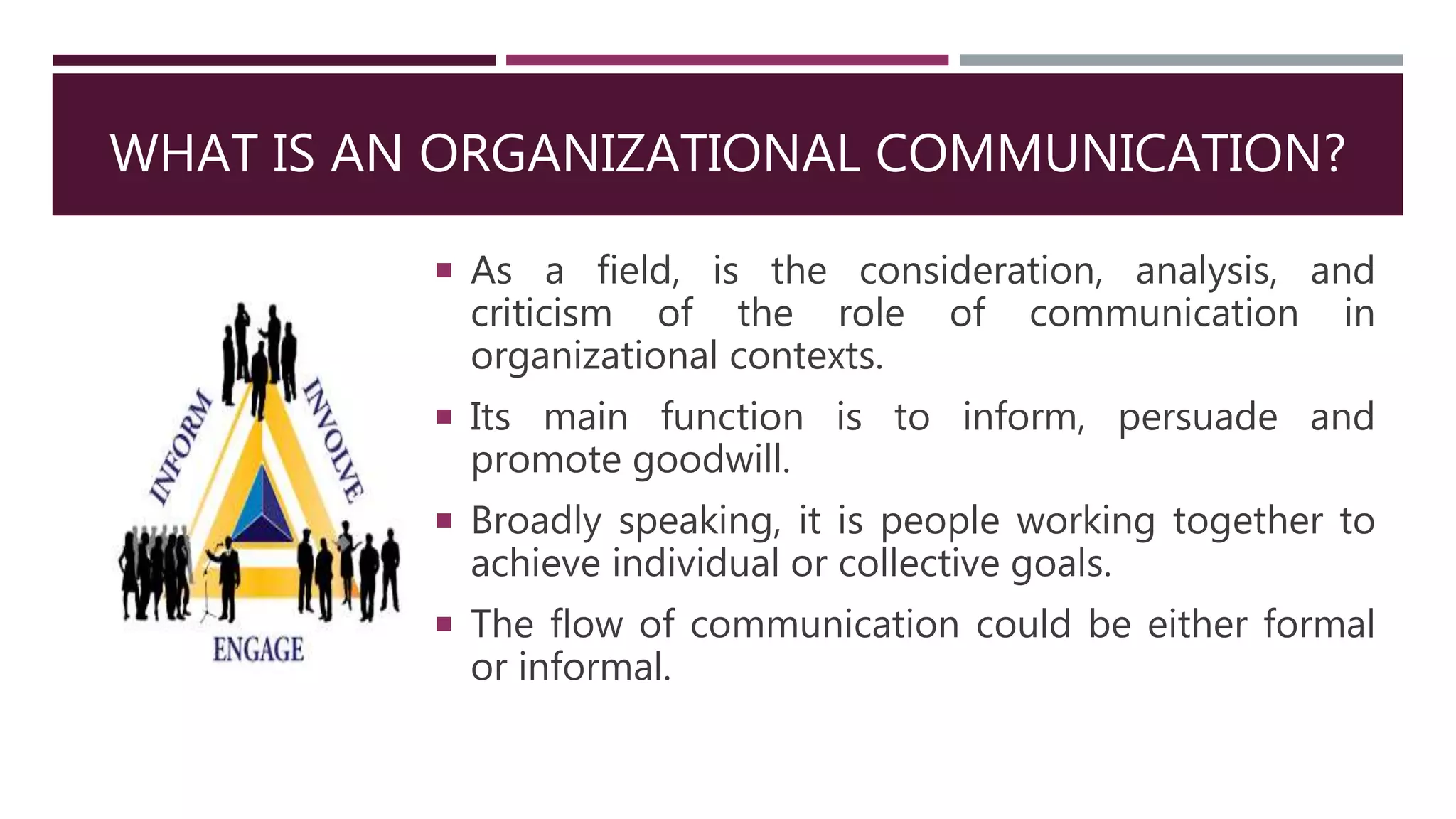 Importance of Organizational Communication | PPTX