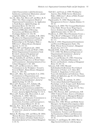 Organizational commitment profiles and job satisfaction among Greek ...