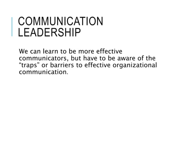 Organizational communication leadership | PPTX