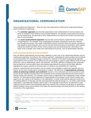 Organizational communication | PDF
