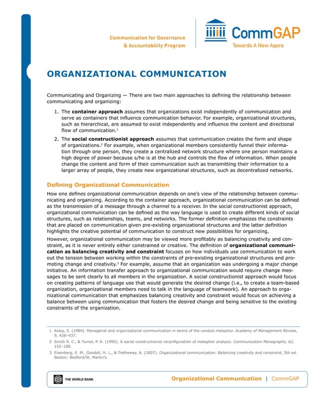 Organizational communication | PDF
