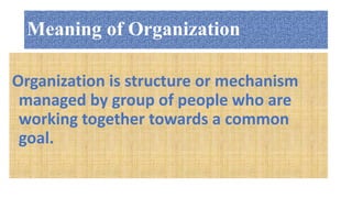 ORGANIZATION CONCEPT AND PRINCIPLES OF ORGANIZATION | PPTX