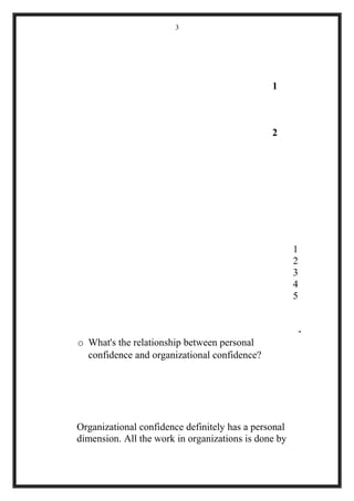 Organizational confidence | PDF