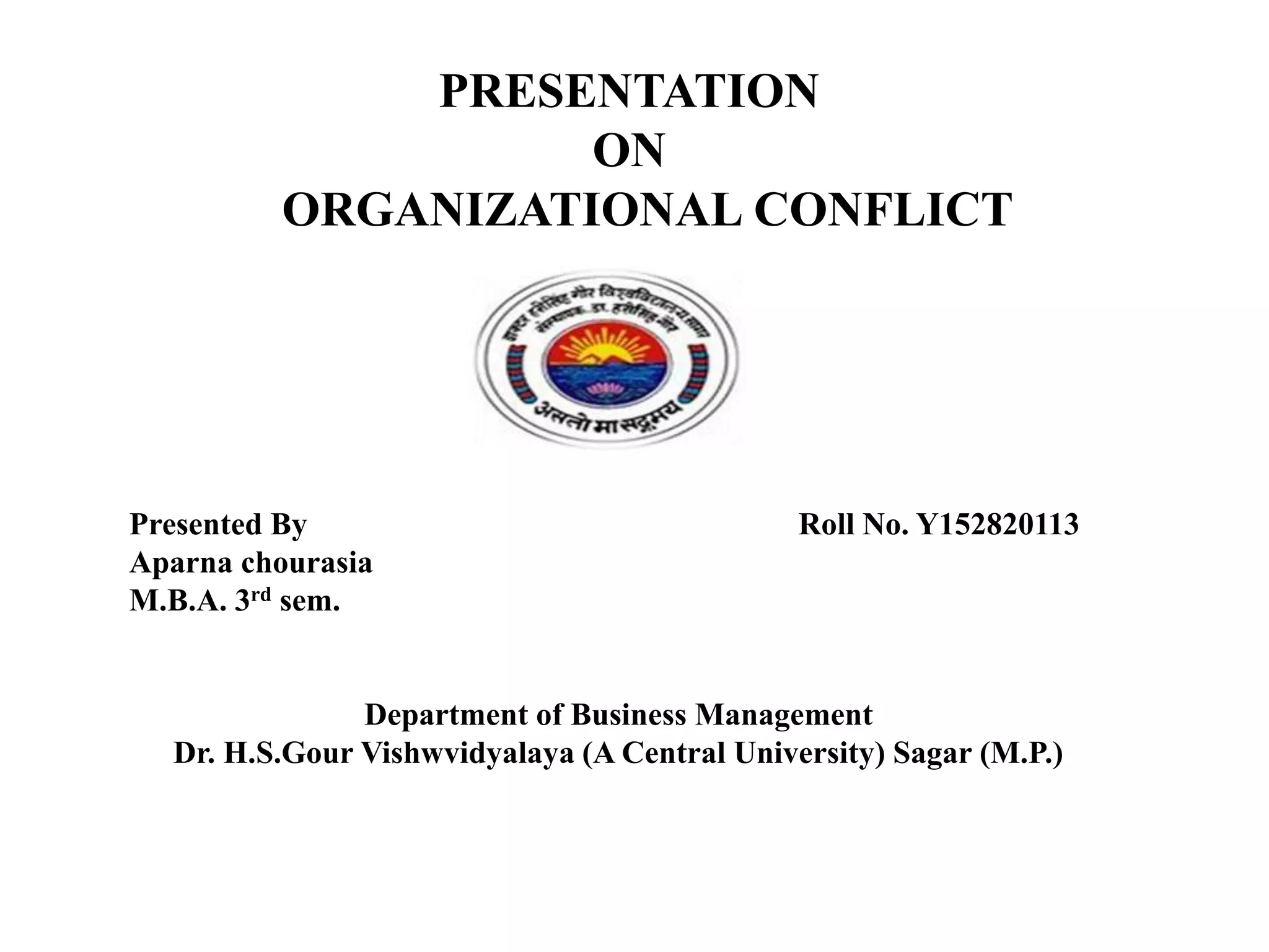 Organizational conflict | PPT
