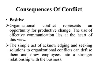 Organizational conflict | PPTX