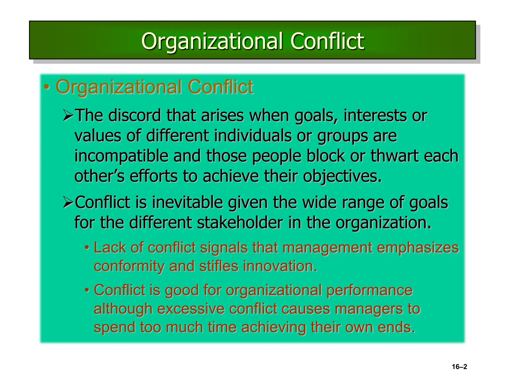 organizational conflict power point/report | PPTX