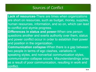 organizational conflict power point/report | PPTX