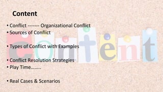 Organizational Conflict | PPTX