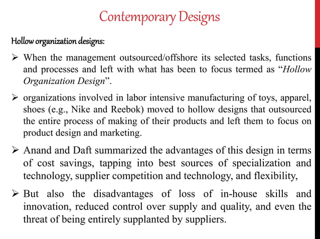 Organizational Context: Design and Culture Chap#3 of Organizational ...