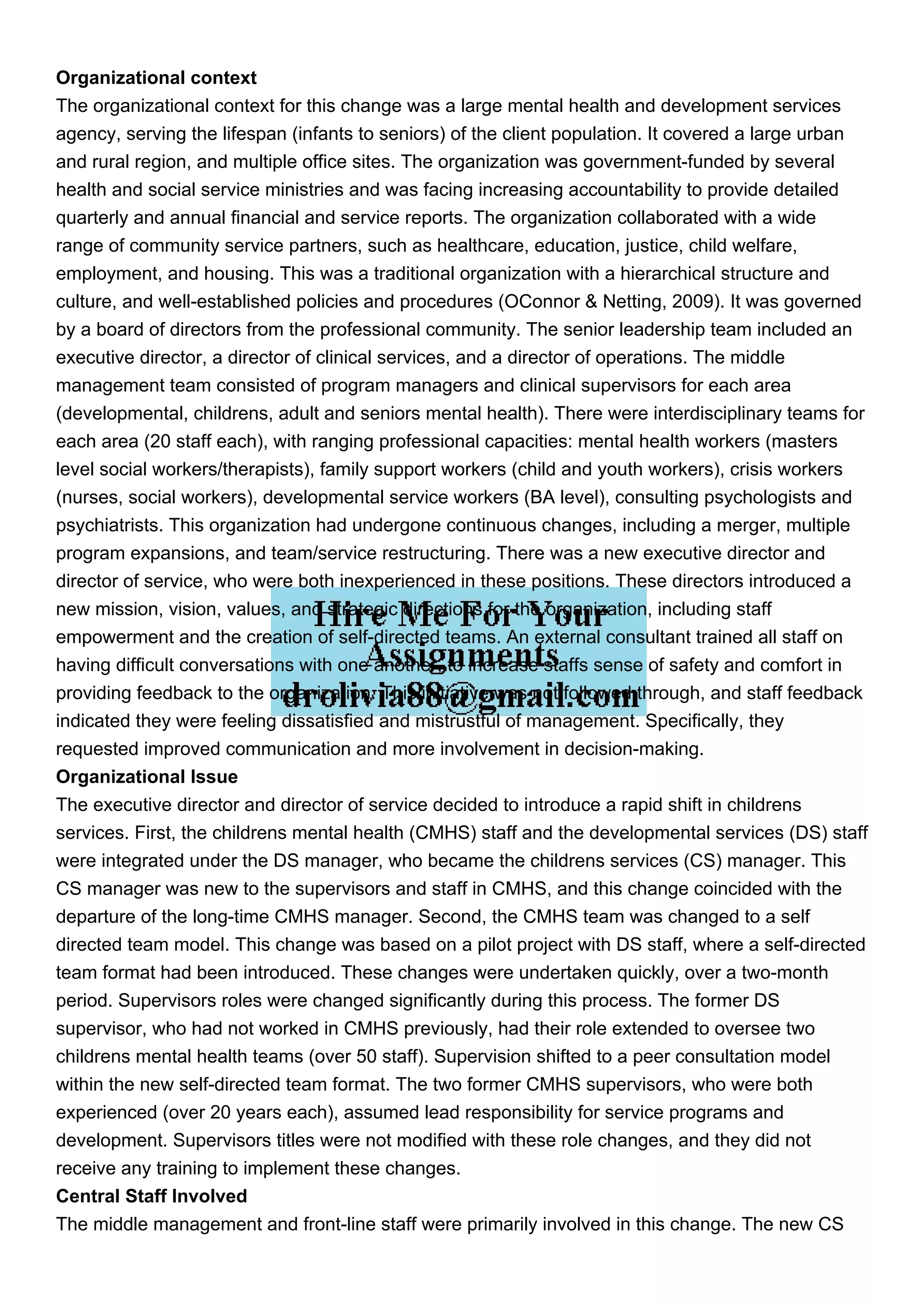 Organizational context The organizational context for this .pdf