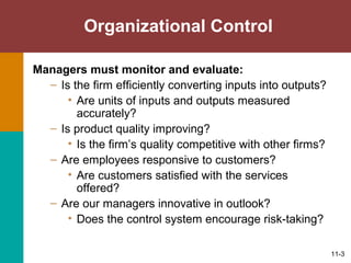Organizational Control and Change | PPT
